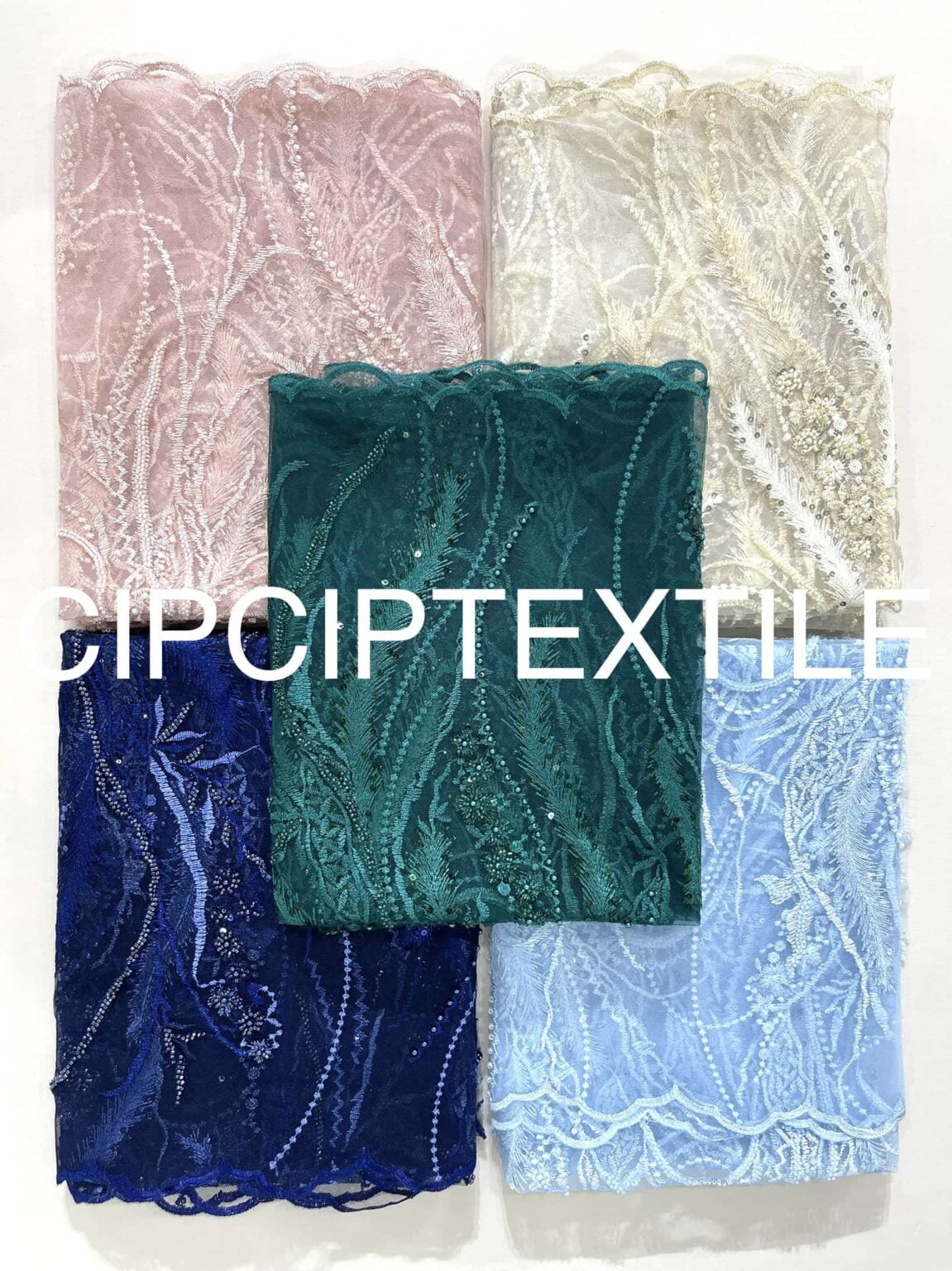 (BABY PINK) BUNGA PADI BEADED FLOWER DESIGN