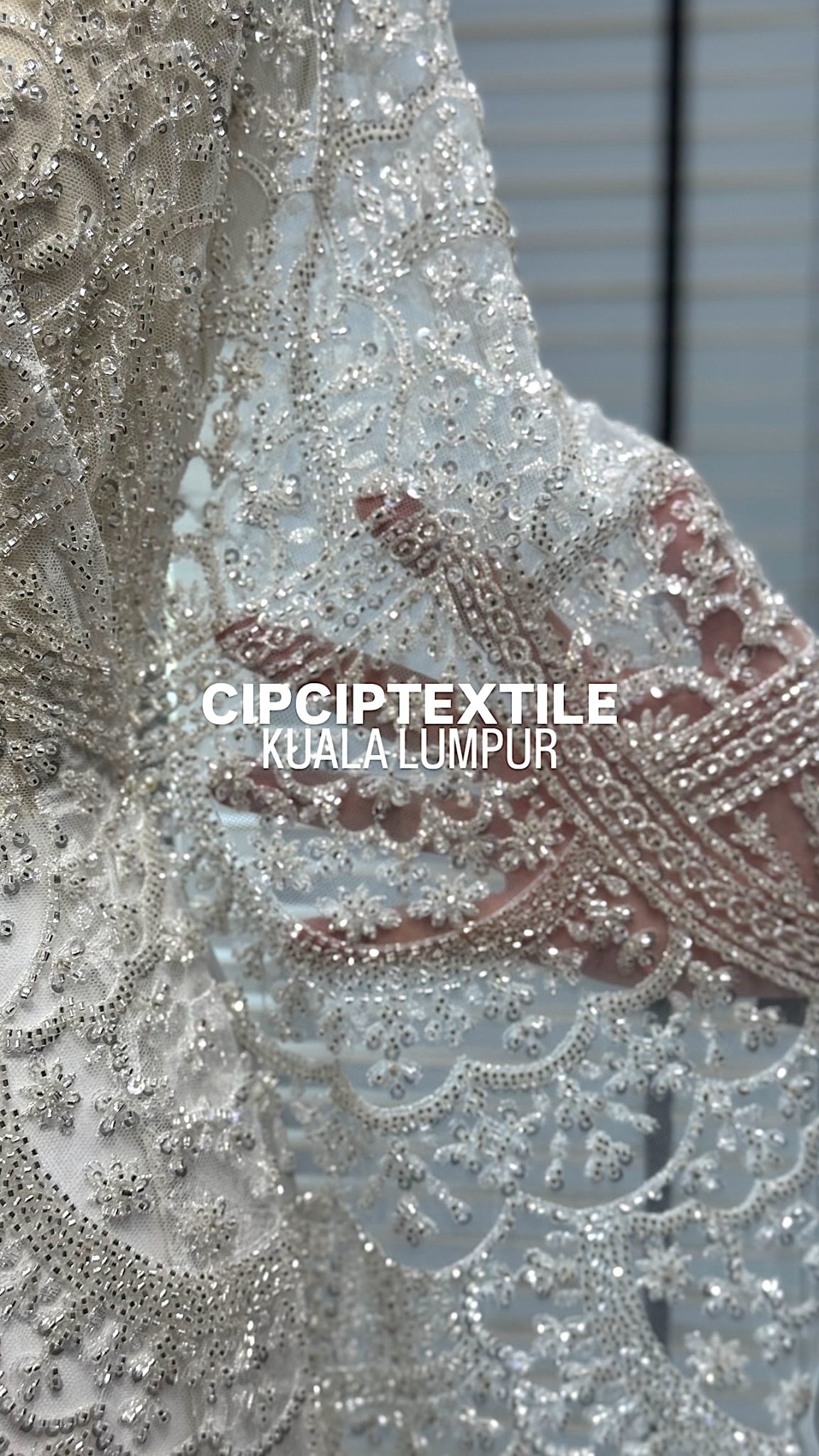NEW (SILVER WHITE) LYDIA EXQUISITE HEAVY PEARL BEADED LACE
