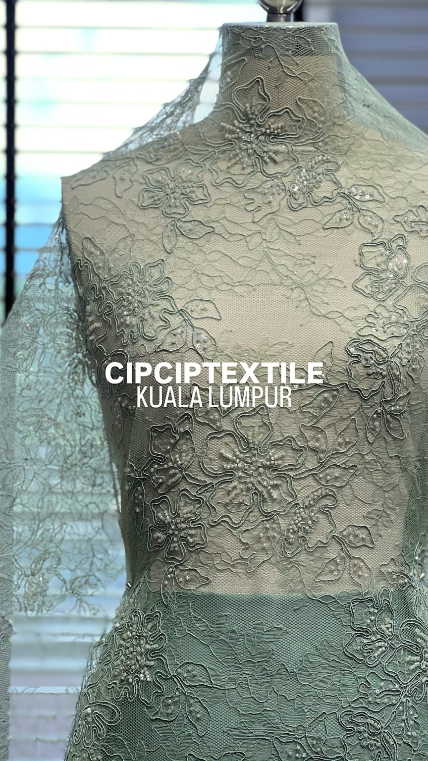 NEW (SAGE GREEN) MANIS HIGH-END FRENCH LACE